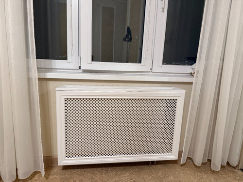 Экран на батарею отопления 900х720х160 мм (90х72х16 см) короб с фигурным профилем Pro Lux Глория ...