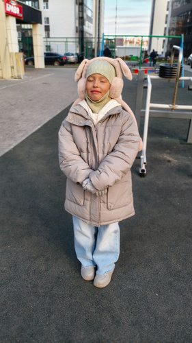 Куртка Девочки SELA бордовый Плащевка, размер 140 Зима прямой Синтепух Китай купить c доставкой ...