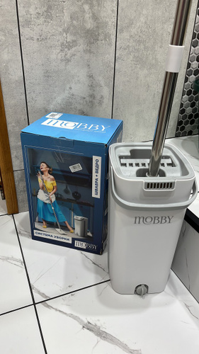 Швабра с отжимом и ведром Mobby для мытья полов купить на OZON по ...