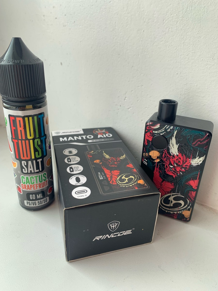 129 отзывов на Rincoe Manto Aio 80W Kit (SNAKEMAN), Под система Манто АИО, Вейп Manta, без ...