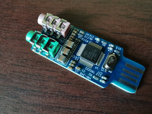 CM108 L059 Внешняя звуковая карта USB на базе CM108B, 2x3.5mm jack ...
