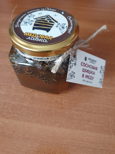 Сосновая шишка в меду, мед натуральный с шишками, цукаты из шишек ...