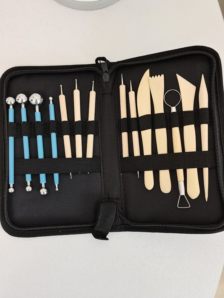 Набор для лепки и моделирования, инструменты для лепки, стеки металлические и деревянные, в ...