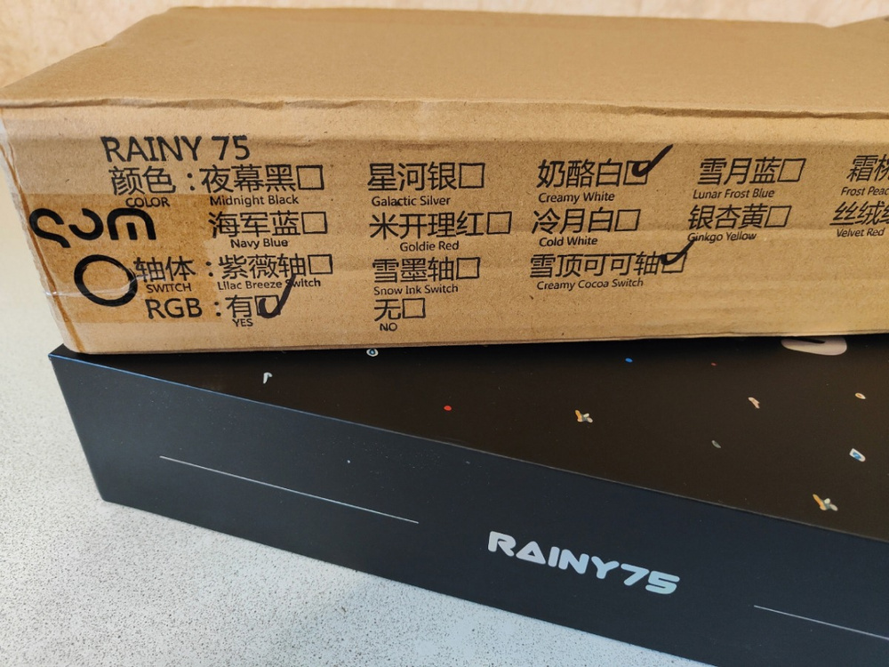 WOB Игровая клавиатура беспроводная Rainy75 Standard, GalaxySilver, RGB, VioletSwitches ...