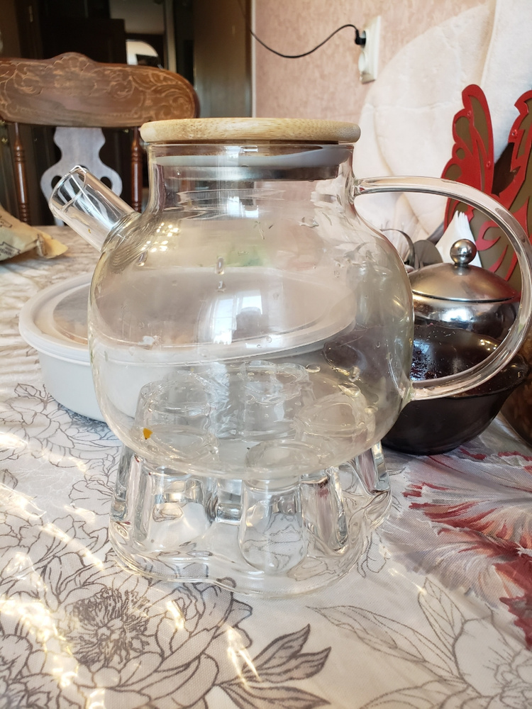 Набор Чайник заварочный стеклянный 900 мл "Бочонок "с фильтром ...