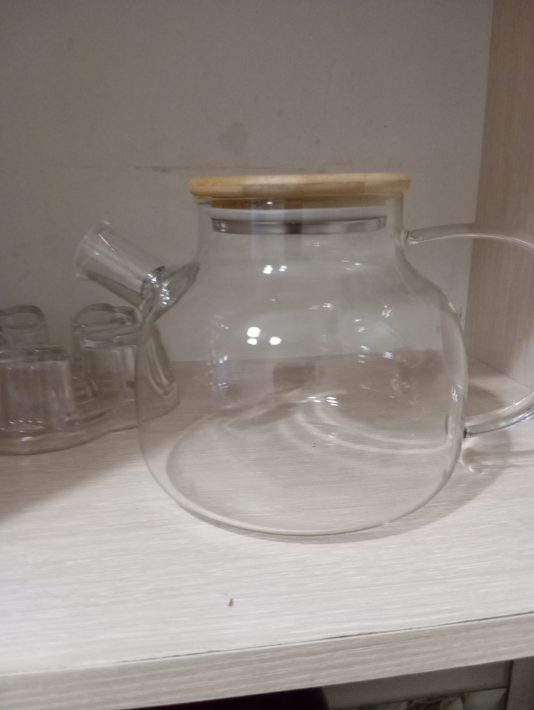 Набор Чайник заварочный стеклянный 900 мл "Бочонок "с фильтром ...