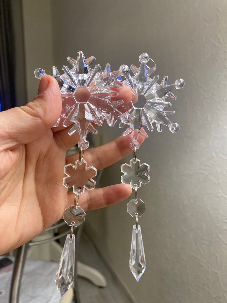 Набор елочных украшений Сосулька, Снежинка 18 шт. - купить по выгодной ...