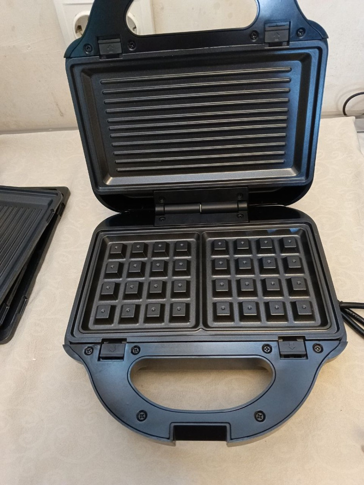 Вафельница Vibrosa для венских вафель на 1500 вт, черный матовый ...