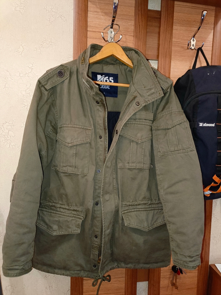 Куртка Мужской Cargo Camp Капюшон, Карманы оливковый стойка Хлопок, размер 56 Длинный Демисезон ...