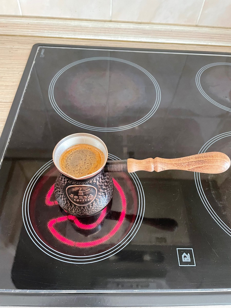 Турка для кофе медная 160 мл, JEZVA COFFEE Армянская джезва цельная, коллекция "Винтаж" купить ...