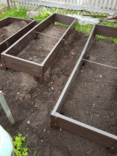 Высокая грядка на дачу 3,0х1,0 м, высота 20 см, цвет Венге (темно-коричневый) - купить с ...