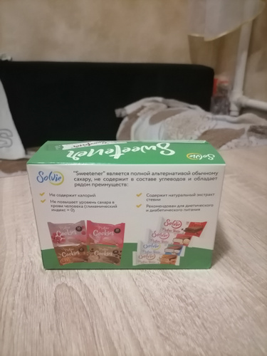 Сахарозаменитель натуральный Solvie "Sweetener" в стиках 100шт ...