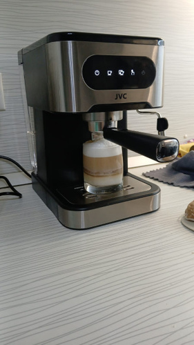Кофемашина рожковая с капучинатором JVC JK-CF35, 20 Бар, резервуар 1,5 л, подогрев чашек, 950 Вт ...