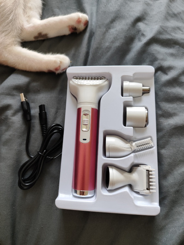 Триммер женский для зоны бикини, бровей и лица с 5 насадками SHELEVAR - купить с доставкой по ...