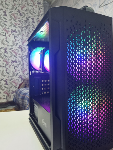 Корпус Powercase Mistral Micro Z3B Mesh LED, Tempered Glass, 2x140mm ...