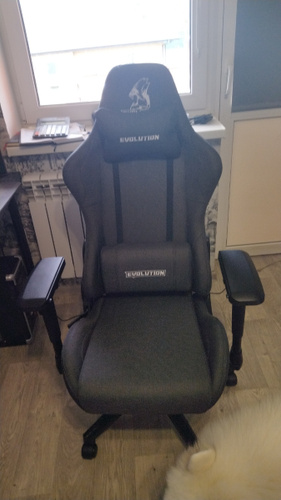 Кресло компьютерное игровое EVOLUTION TACTIC PRO Black, тканевое купить ...