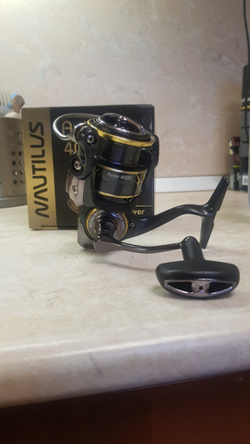 Катушка Nautilus Avior_серый металлик_черный_золотой, Безынерционная, 3000, Передний фрикцион ...