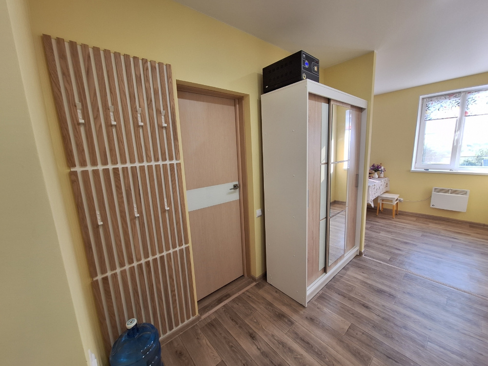 Стеновые панели реечные Дуб на черном натуральный шпон рейки декоративные на стену 680х505 4