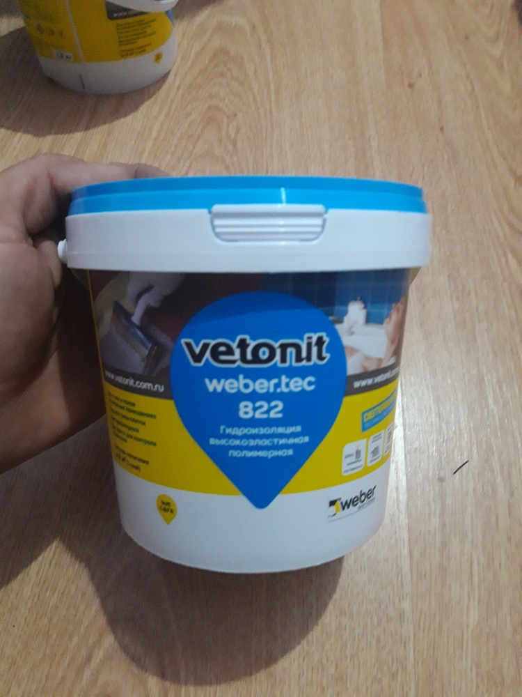 Мастика гидроизоляционная vetonit weber.tec 822, серая, 1,2 кг - купить с доставкой по выгодным ...