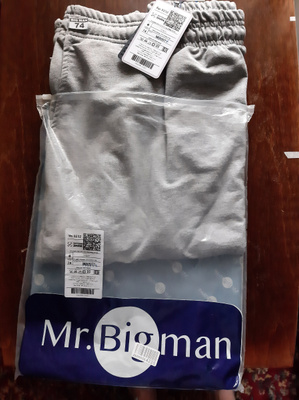 Шорты Мужской MR. BIGMAN Повседневный серый, размер 68 Хлопок, Полиэстер Завязки, Резинка ...