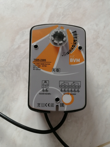 Электропривод воздушной заслонки TS05-230-S с возвратной пружиной (5 Нм ...