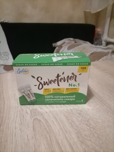 Сахарозаменитель натуральный Solvie "Sweetener" в стиках 100шт ...