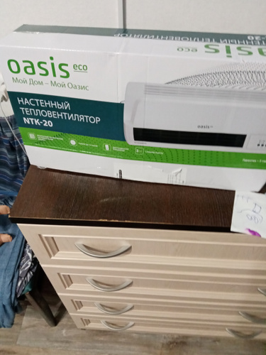 Тепловентилятор настенный керамический Oasis Eco NTL-20 / электрический обогреватель для дома ...