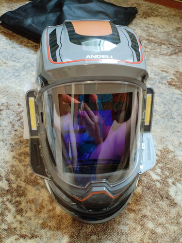 Маска сварочная хамелеон ANDELI MOON LED модель экран большой, а цвета реалистичные, Длительное ...