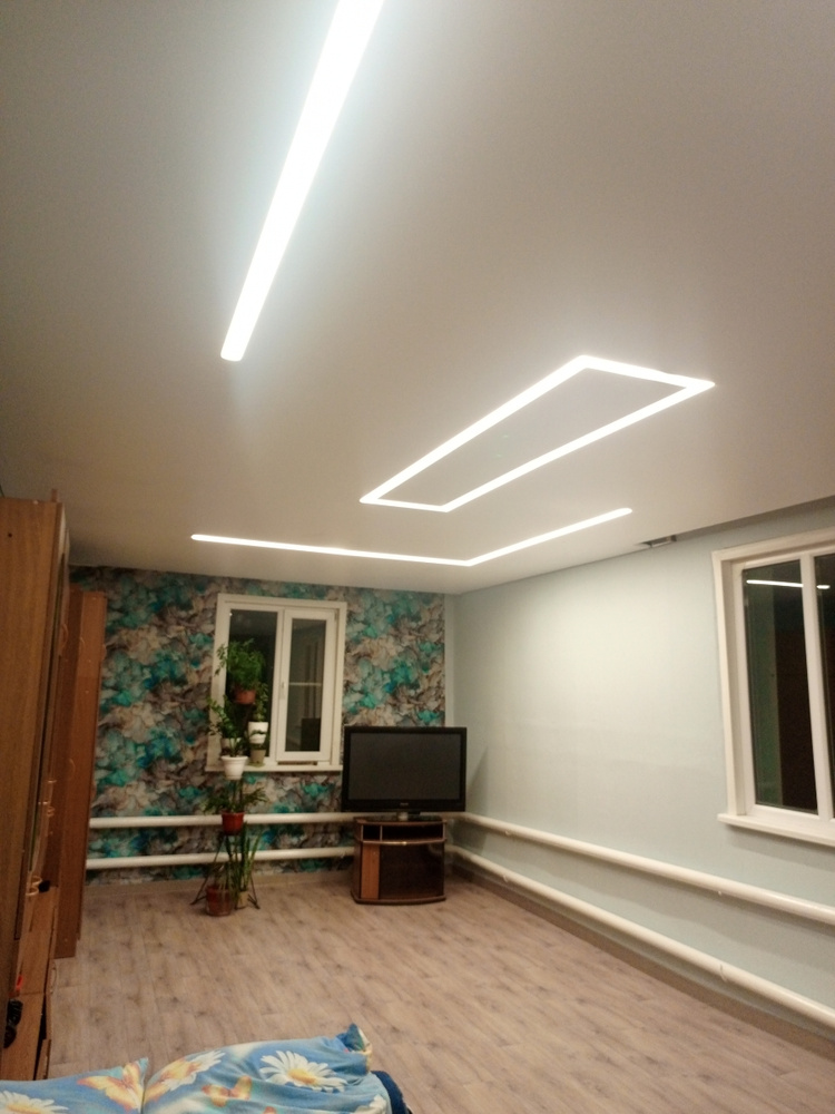 Профиль световые линии Flexy line slim 30мм для натяжного потолка,вставка ПК в комплекте, 1м ...