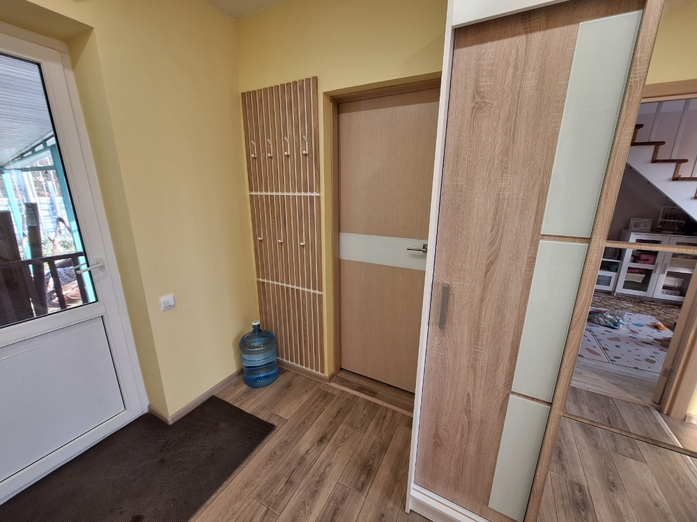 Стеновые панели реечные Дуб на черном натуральный шпон рейки декоративные на стену 680х505 4