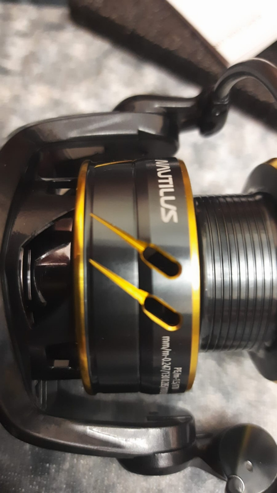 Катушка Nautilus Avior_серый металлик_черный_золотой, Безынерционная, 3000, Передний фрикцион ...