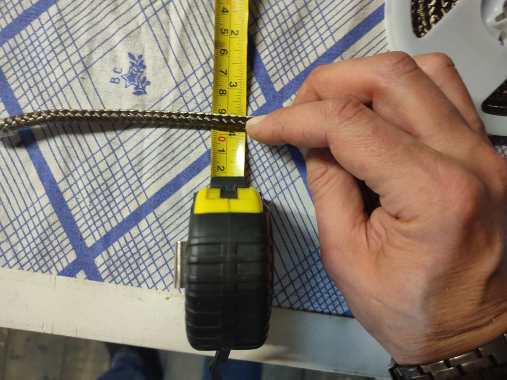 Базальтовый шнур термостойкий 1000С BASFIBER диаметр 10 мм, длина 2 м огнестойкий/огнеупорный ...