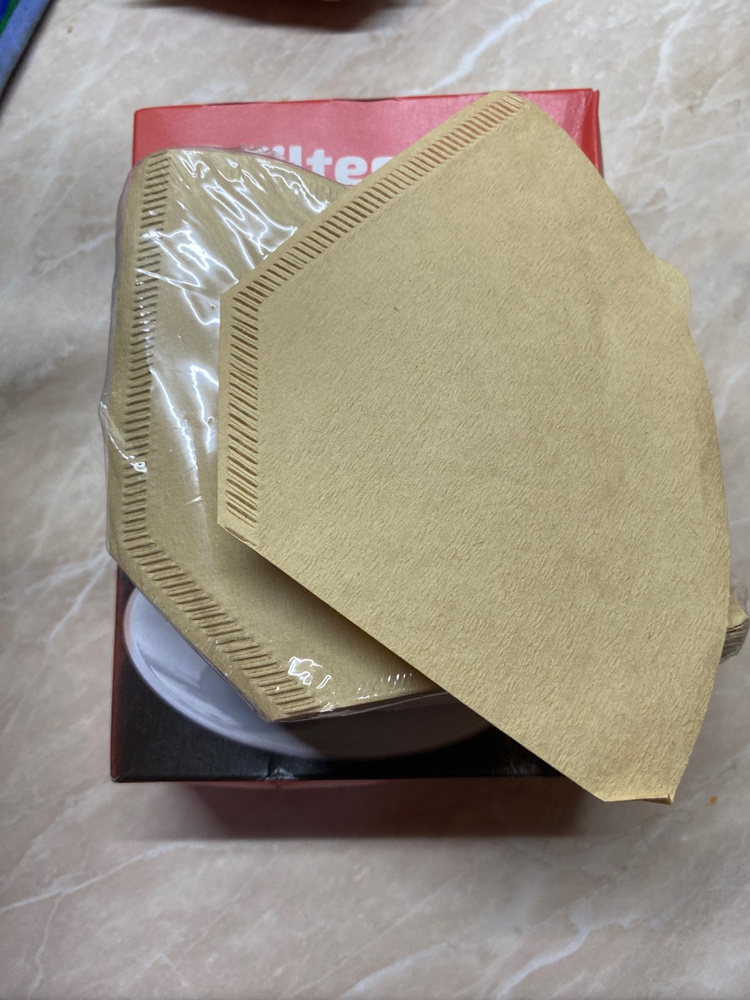 Фильтры для кофе бумажные неотбеленные №2 Filtero Classic для заваривания в кофеварках ...