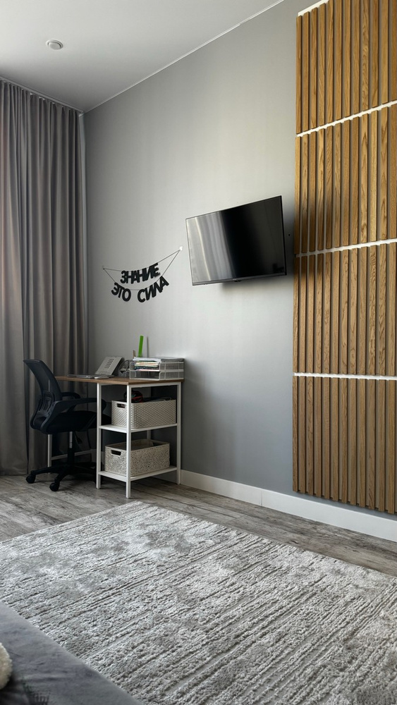 Стеновые реечные панели МДФ Дуб Сонома на черном декоративные рейки на стену 1 36 кв м купить