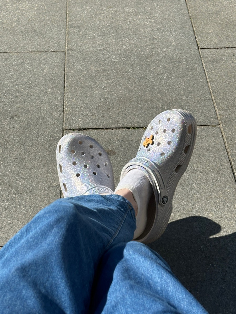 Сабо Женский Crocs Термопластик (TPU), размер 36, 37 Закрытый нос ...