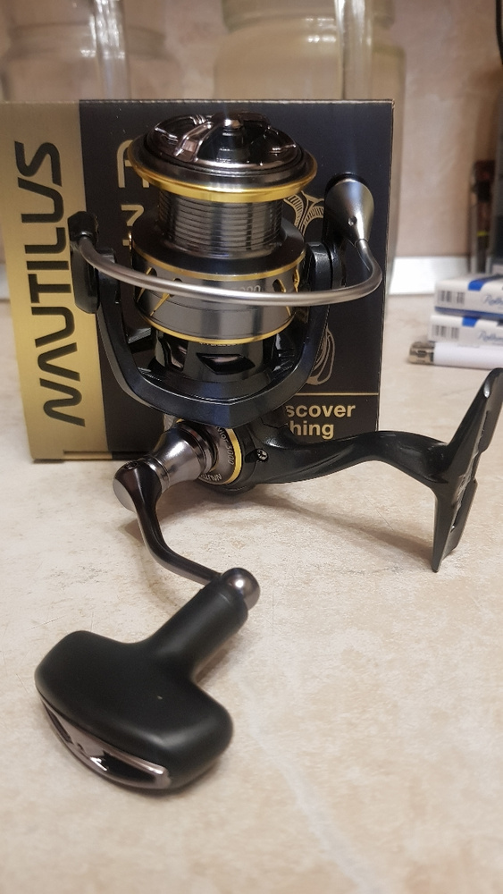 Катушка Nautilus Avior_серый металлик_черный_золотой, Безынерционная, 3000, Передний фрикцион ...