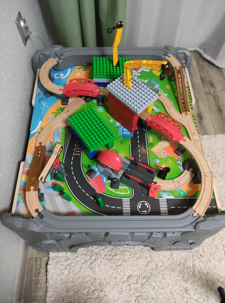 Железная дорога детская "Строительный комплекс" HAPE, 50 элементов купить на OZON по низкой цене ...