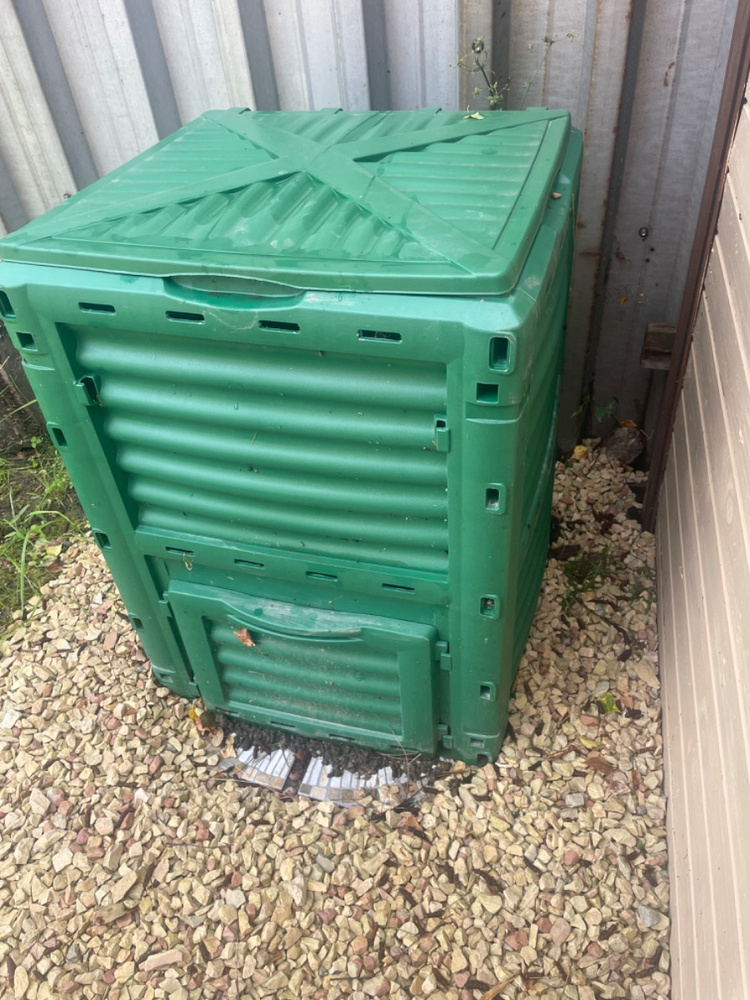 Компостер садовый с крышкой GEO KING 300 литров зеленый контейнер ...