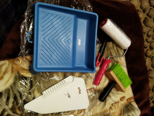 Набор малярный из 3 предметов / валик для краски микрофибра 200мм ...