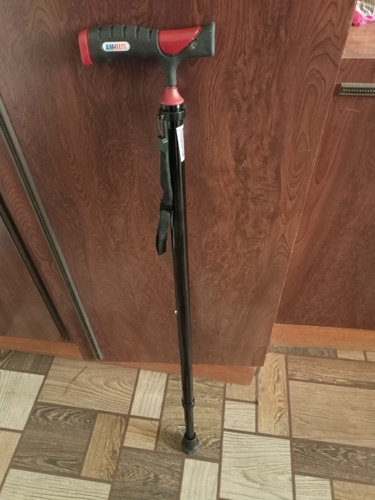 Трость Amrus AMCC33 с устройством против скольжения (УПС), черная - купить с доставкой по ...