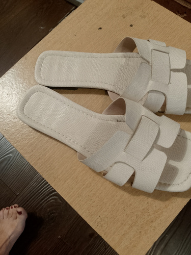 Шлепанцы Женский Feabrate, размер 39 Квадратный нос Без каблука T (узкая) Без застёжки Лето ...