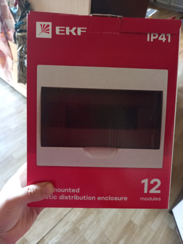 Щиток (бокс) электрический для автоматов на 18 модулей, 1 DIN-рейка, 1 ряд, шины N и PE в ...