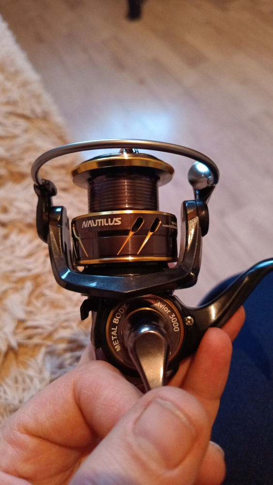 Катушка Nautilus Avior_серый металлик_черный_золотой, Безынерционная, 3000, Передний фрикцион ...
