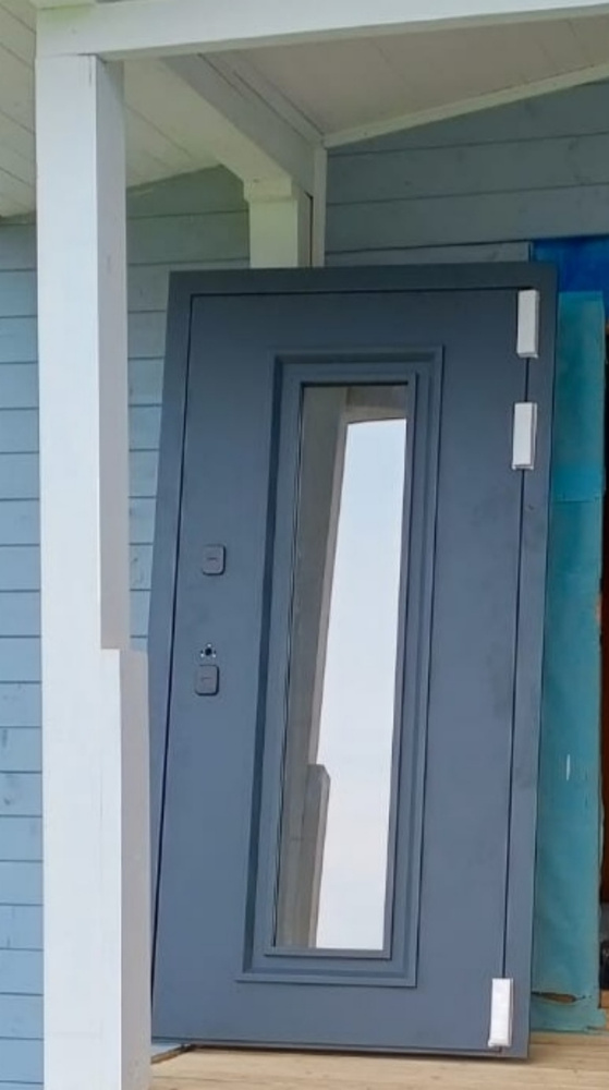 Дверь входная металлическая с терморазрывом и стеклопакетом в дом ...