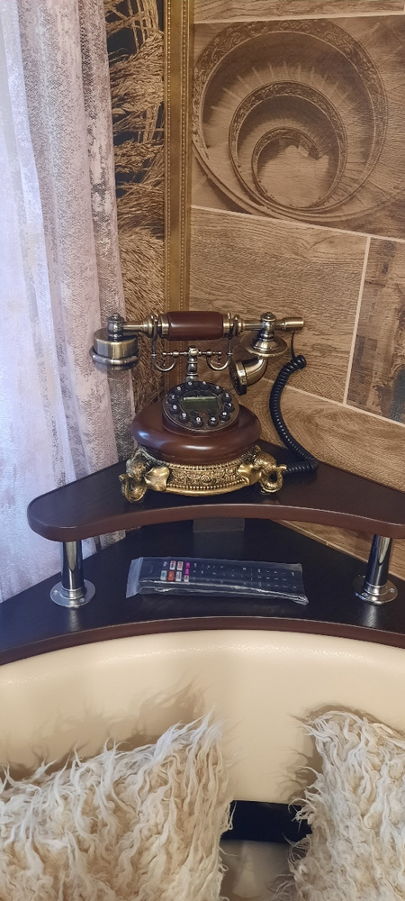 Старинный проводной телефон, Ретро-стиль, деревянное сырье - проводной ...