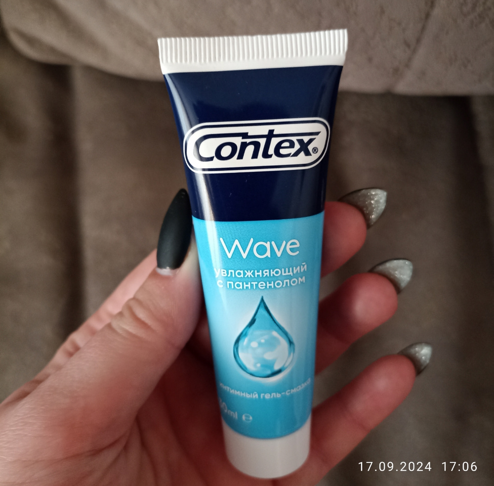 Интимный гель-смазка Contex Wave, увлажняющий, с пантенолом, 100 мл ...