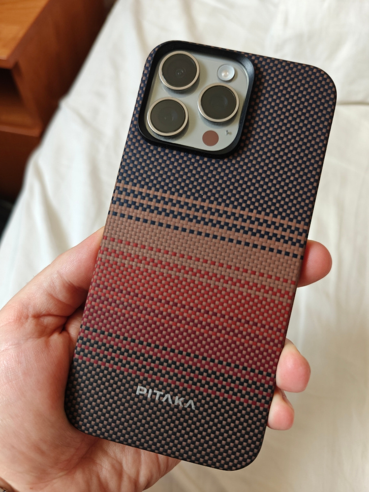 Чехол для iPhone 15 Pro Max Pitaka Fusion Weaving MagEZ 5 Sunset, Чехол ...