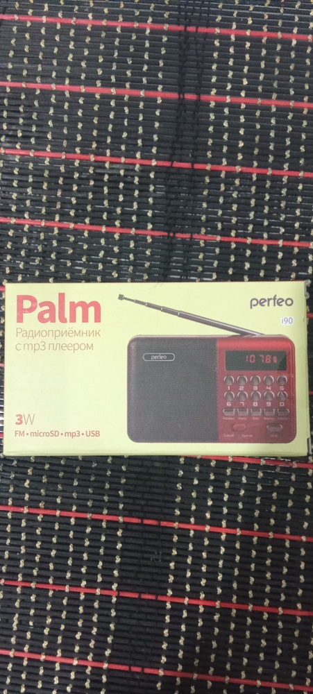 Радиоприёмник Perfeo PALM, красный (i90-RED). купить по низкой цене с доставкой в интернет ...