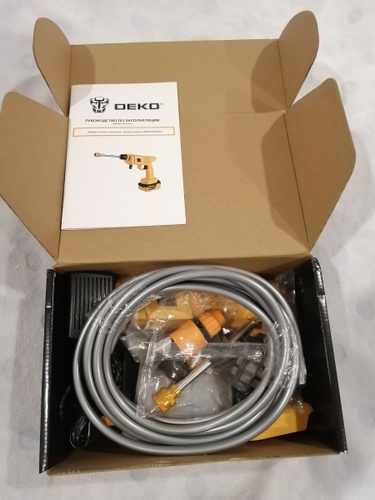 Мойка высокого давления аккумуляторная DEKO DKCW25, 30 бар, 2 4.0Ач ...