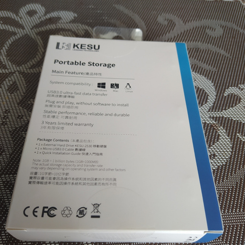 KESU 1 ТБ Внешний жесткий диск KESU-2530 (3), Пластик, черный купить на ...